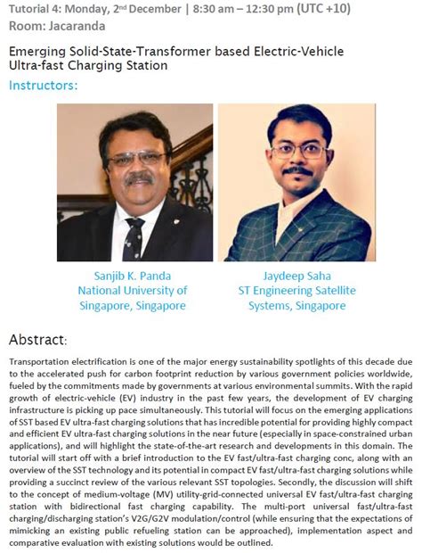 Prof Sanjib Kumar Panda And Me Jaydeep Saha Will Be Presenting A Tutorial At Ieee Spec 2024
