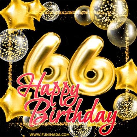 A  For 66th Birthday With Golden Balloons Download On