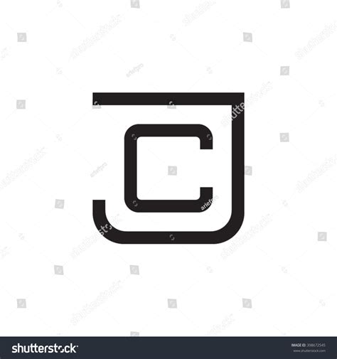 Letter J C Monogram Square Shape Stock Vector Royalty Free 398672545 Shutterstock