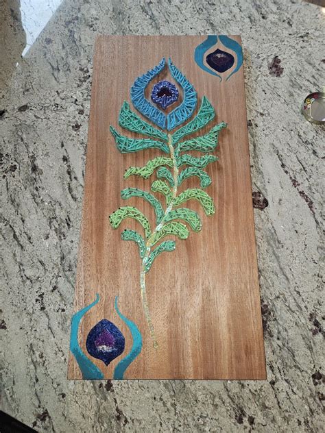 Peacock Feather String Art Etsy