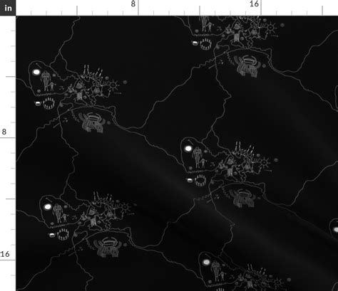 Owl Cave Petroglyph Offset Fabric Spoonflower