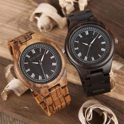 Bobo Bird Ebony Zebra Wooden Watch Wooden Watches For Men Wooden
