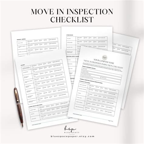 Move In Inspection Form Rental Inspection Checklist Property