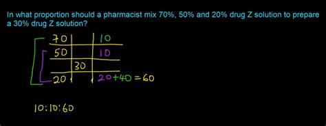 Alligation Pharmacy Calculations For 3 Components