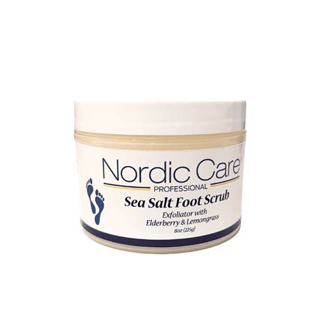 Nordic Care Sea Salt Foot Scrub With Elderberry Extract And Lemongrass