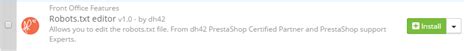 prestashop robots txt module edit your robots tx from your back office