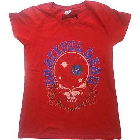 Grateful Dead Womens T Shirt Space Your Face And Logo