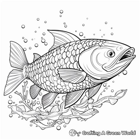 Salmon Coloring Pages Free And Printable