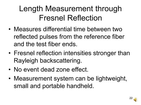 Measurement Of Optical Fiber Length Ppt