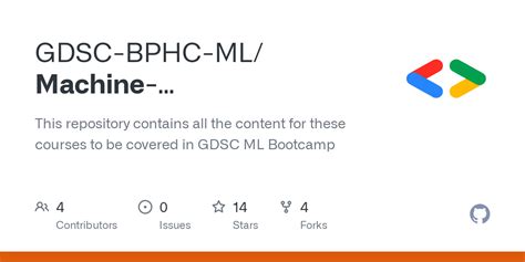 Github Gdsc Bphc Mlmachine Learningbootcamp This Repository Contains All The Content For