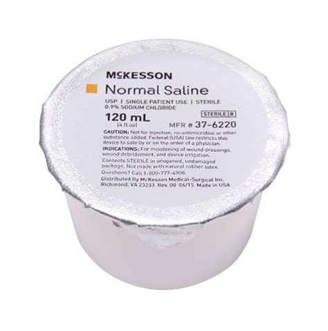 Mckesson Usp Normal Saline Sodium Chloride 9 Irrigation Solution 37 6240 37 6270 37 6280