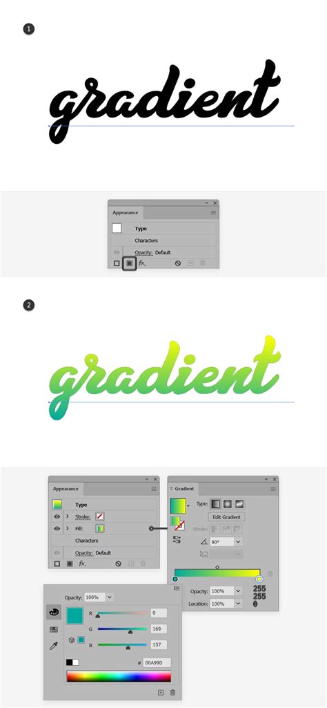 Web Development How To Make Gradient Text In Illustrator