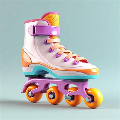 Premium Photo 3d Rendered Cute Roller Skate On Solid Background