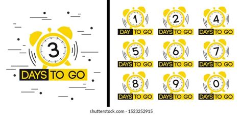 Number Days Left Countdown Vector Illustration Stock Vector Royalty