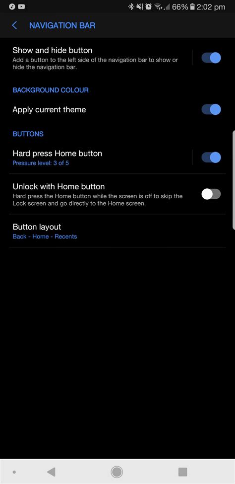 Latest Update Lets Users Choose To Hideshow Nav Bar In Specific Apps