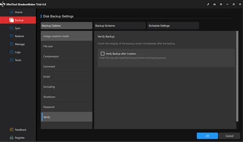 Backup Settings Options Schedule Scheme In MiniTool ShadowMaker MiniTool