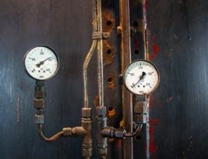 Clock Industrial Pressure Gauge No People Old Fashioned Free Image
