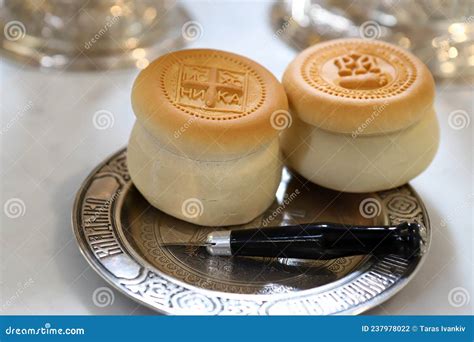On The Throne Of The Orthodox Church Prosphora Prosper Is Church
