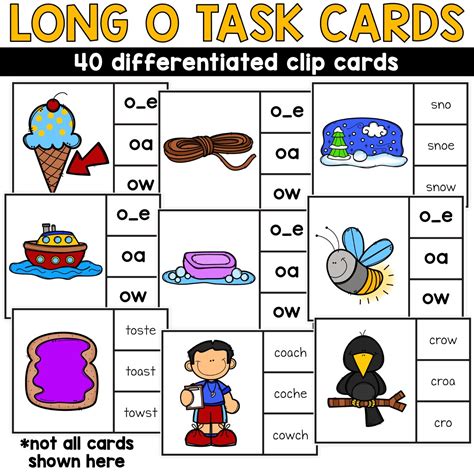 Long O Word Work Centers And Activities O E Oa Ow Simply Creative