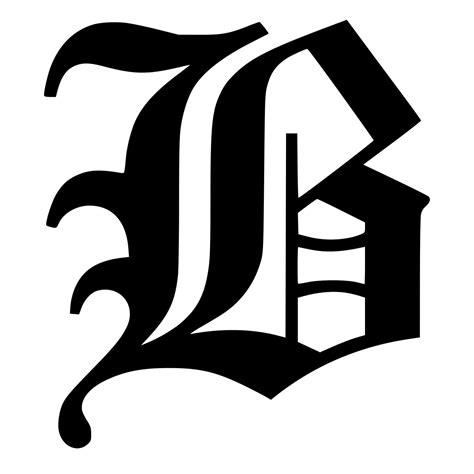 Letter B Old English Lettering Die Cut Decal Car Window Wall