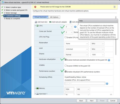 Vmware Esxi Cgw Mif Virtual Machine Vm Based Deployment For The