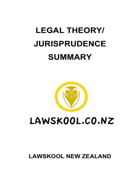 Legal Theory Jurisprudence Summary