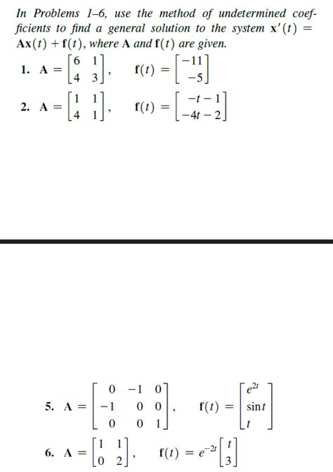solved in problems 1 6 ﻿use the method of undetermined
