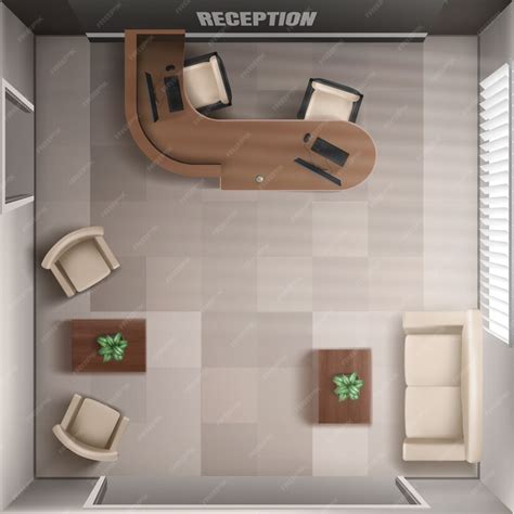 Free Vector Realistic Reception Top View Collection