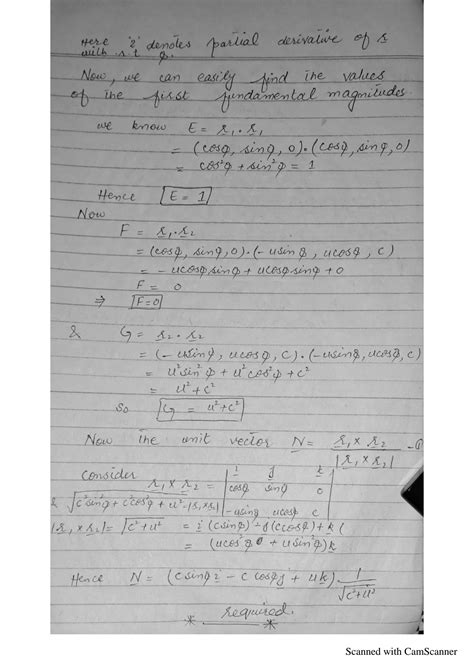 SOLUTION Geodesic Curvature And Principal Curvatures In Differential Geometry Detailed Notes