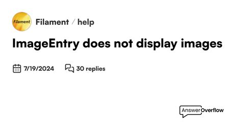 imageentry does not display images filament