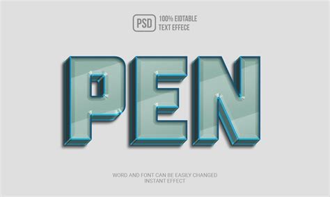 premium psd pen editable text effect