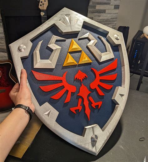 3d Printed Legend Of Zelda Shield Gamer Ts Halloween Ts 3d