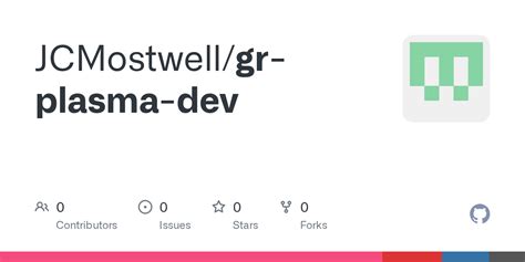 Github Jcmostwellgr Plasma Dev