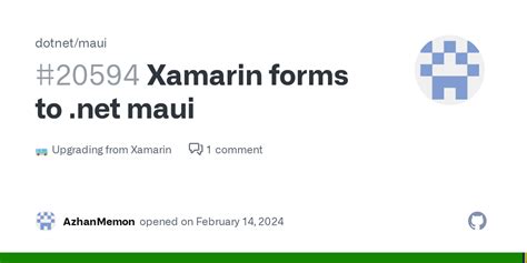 xamarin forms to maui · dotnet maui · discussion 20594 · github