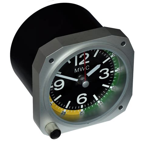 Limited Edition Replica Airspeed Indicator Cockpit Desk Clock In Alu