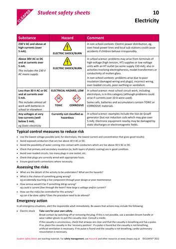 Gcse Physics Required Practicals Risk Assessment Teaching Resources