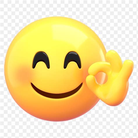 Ok Smiley Emoji Png Sticker