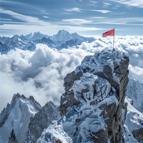 Free Mountain Summit View Image Mountain Summit Flag Download At