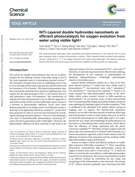 Pdf Niti Layered Double Hydroxides Nanosheets As Efficient