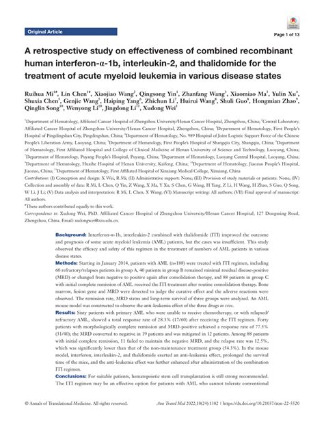 Pdf A Retrospective Study On Effectiveness Of Combined Recombinant