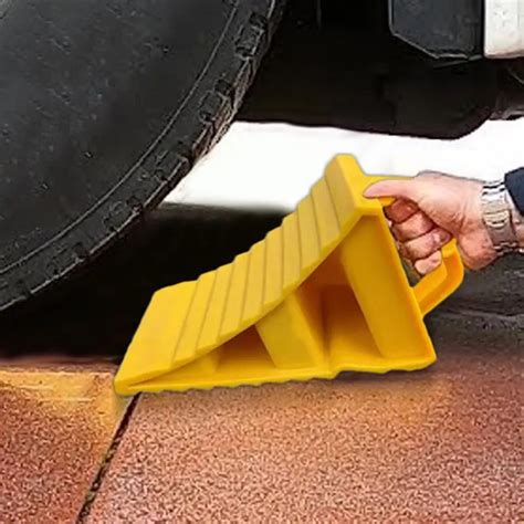 Car Trailer Wheel Chock With Handles Vehicle Truck Tire Stop Block Anti