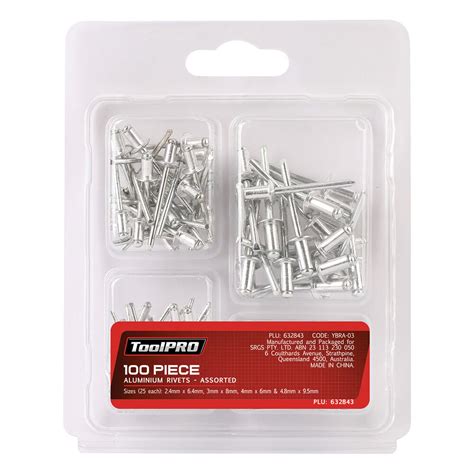 Sca Aluminium Rivets Assorted 100 Piece Supercheap Auto New Zealand