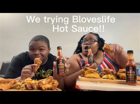 My son and I trying all 3 of @Bloveslife hot sauces. - YouTube