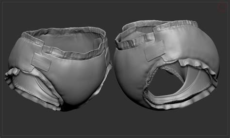 Cartoon Diaper 3d Model 29 Fbx Obj Ztl Ma Free3d