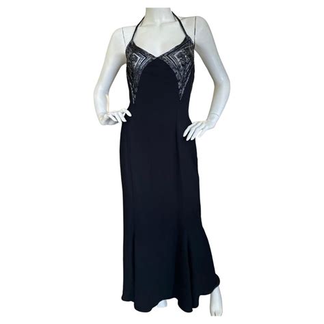 Valentino Sheer Beaded Black The Devil Wears Prada Dress 2005 For Sale At 1stdibs