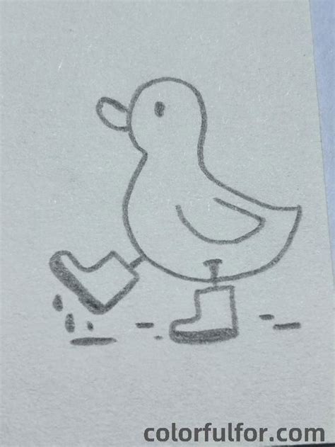 16 Easy Cute Duck Drawing Ideas Drawing Duck With Rubber Boots Duck
