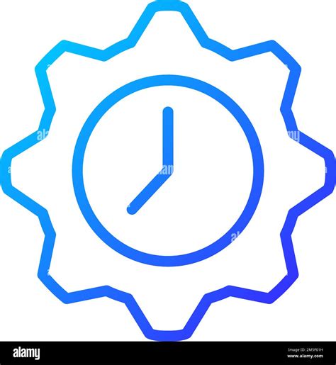 Time Management Pixel Perfect Gradient Linear Vector Icon Stock Vector