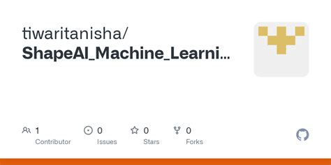 github tiwaritanisha shapeai machine learning