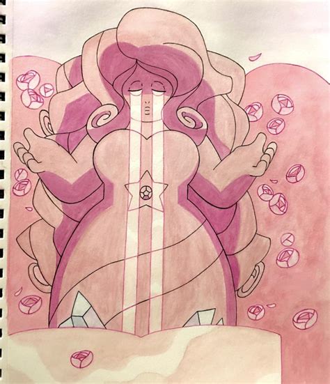 Roses Fountain Done With Watercolors And Ink 🥀 Rstevenuniverse