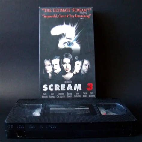 SCREAM 3 VHS 2000 Wes Craven Slasher Horror Film 00s Neve Campbell Courteney Cox $11.95 ...